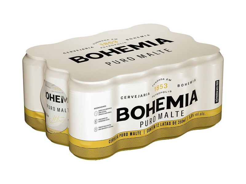 Cerveja Bohemia Puro Malte 350ml Lata Pack C/12