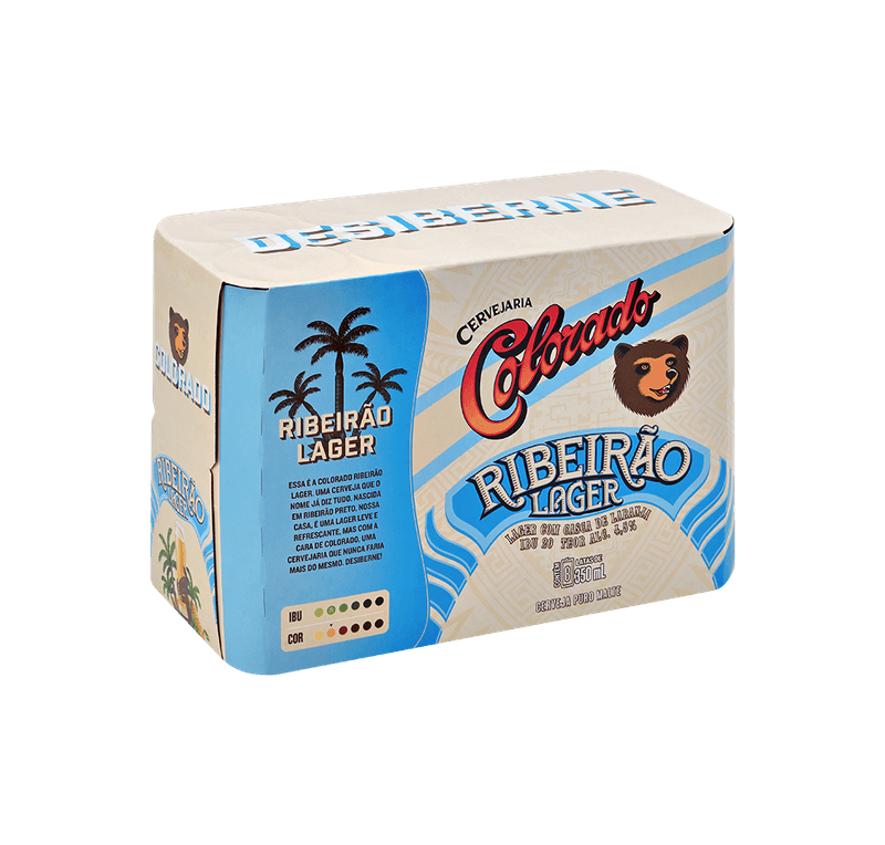 Cerveja Colorado Ribeirão Lager 350ml Lata Pack C/8
