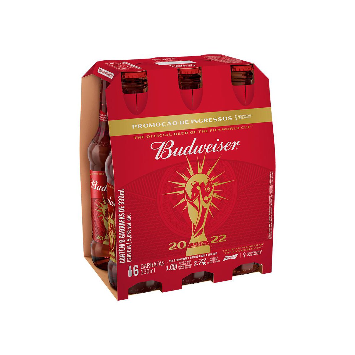Cerveja Budweiser Long Neck Pack 6 Unidades